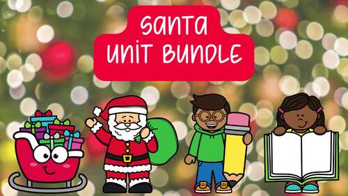 All About Santa Writing Reading Christmas Kindergarten First Second ...