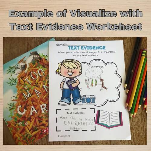 Reading Strategy - Visualizing with Text Evidence - Worksheet by ...