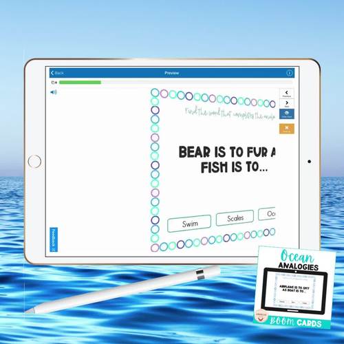 Ocean Analogies Boom Cards by Speech Friend | TPT