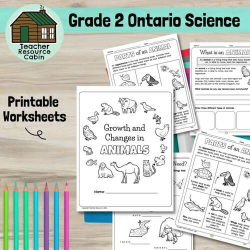Grade 2 Ontario SCIENCE Workbooks and Slides by Teacher Resource Cabin