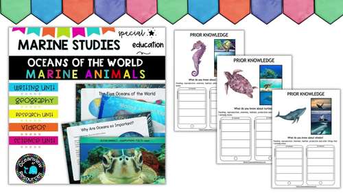 Marine studies Ocean Unit: A Study of Ocean Animals and Their Habitats