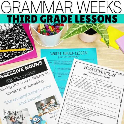 Grammar Activities, Worksheets, Games and Lesson Plans - 3rd Grade Bundle