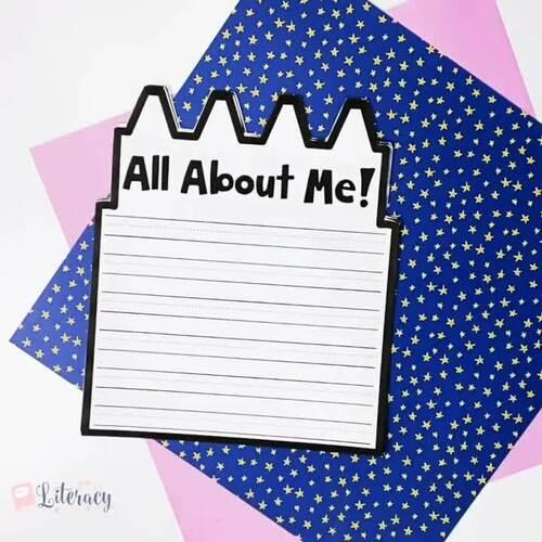 Back to School Book All About Me Writing Activity for Beginning of the ...
