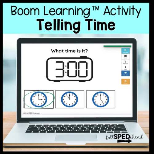 Digital Telling Time to Hour, Half Hour, and Quarter Hour Boom™ Cards ...