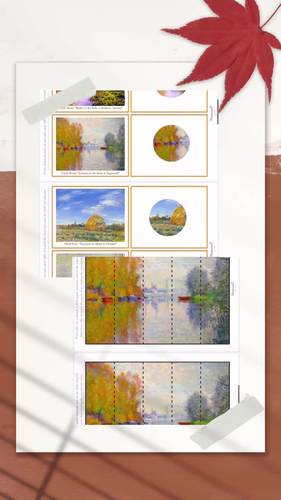 Autumn Landscape FINE ARTS Impressionism Montessori Cards | TPT