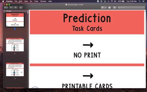 Predicting in Stories with Picture Choices + NO PRINT (Distance Learning)
