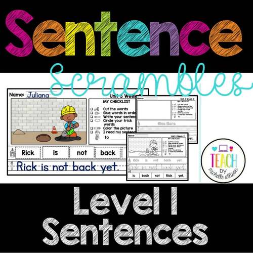 Decodable Sentence Scramble Differentiated Cut & Paste Build Sentences ...