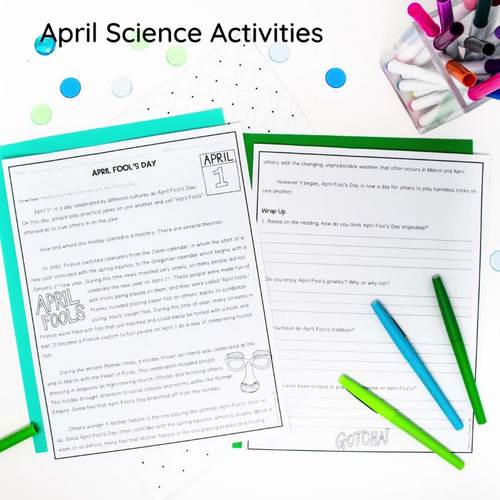 April Activities for Science by Teaching Muse | TPT