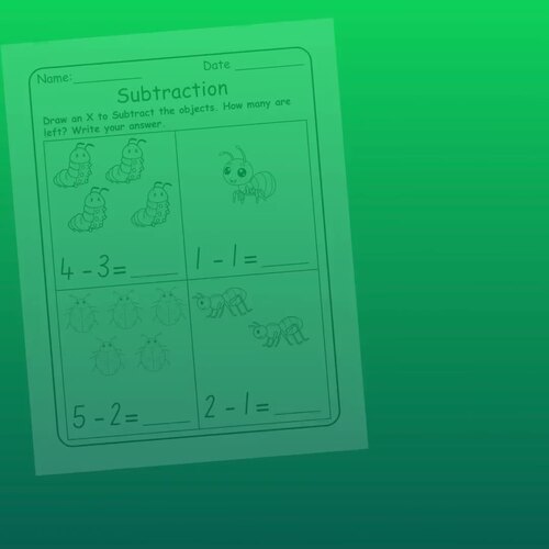 Spring Insects Subtraction Worksheets | Fun Bug-Themed Math Practice ...