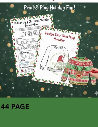 design your ugly sweater-game- by FUN Teaching Garden | TPT