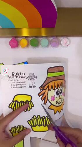 Fall Scarecrow Craft Thanksgiving Activities Preschool Bulletin Board ...