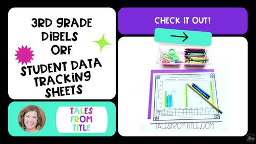 DIBELS ORF Student Data Tracking Sheets - 3rd Grade Digital & Print