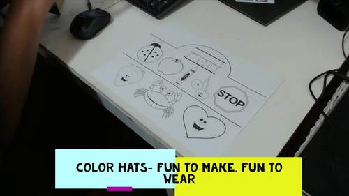 Preschool Color Word Hats | Kindergarten Color Word Hats | TPT