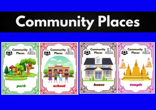 Community Places Flashcards | EAL | ESL | Bulletin Board Ideas | Wordwall