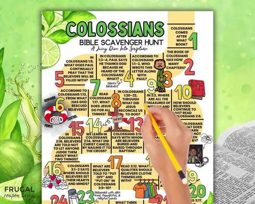 Colossians Bible Scavenger Hunt, Timothy & Paul's Letters New Testament ...