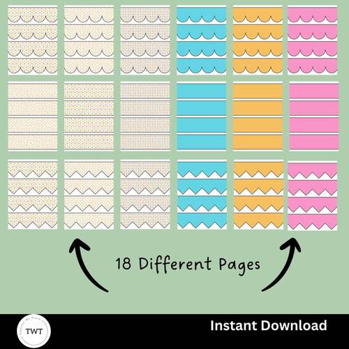 Easter Patterns and Pastel Colour Bulletin Board Borders, Hallway ...
