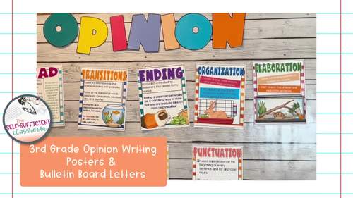 Opinion Writing For 3rd Grade- Bulletin Board Set | TPT