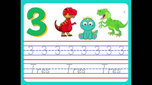 Spanish Numbers Handwriting Worksheet 1-10 for k & Prek kids. Counting ...