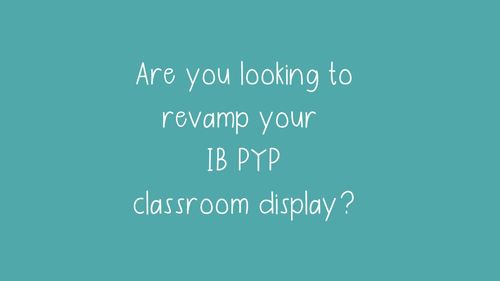IB PYP Bulletin Board Key Concepts Bold Bright Banner Back to School
