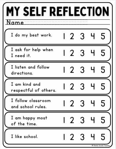 Student Self-Evaluation Form | Reading & Math Home Support Tips l ...
