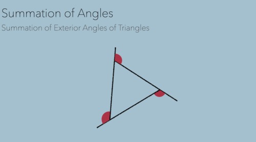 Montessori Summation of Exterior Angles of Triangles Presentation