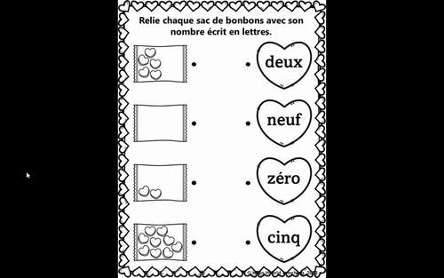 Compter les Bonbons Saint-Valentin - French Math with Candy Hearts