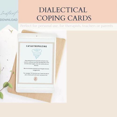 DBT flash cards, anxiety cards, BPD, DBT, coping skills, coping strategies