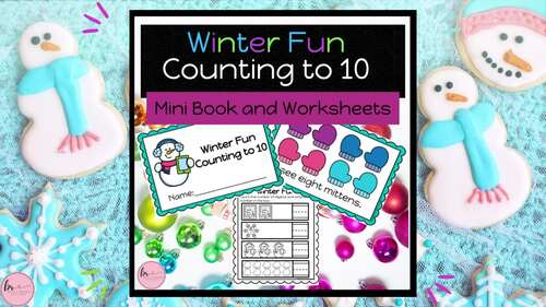 Winter Math : Numbers to 10 BUNDLE : Includes Worksheets, Book, & Math ...