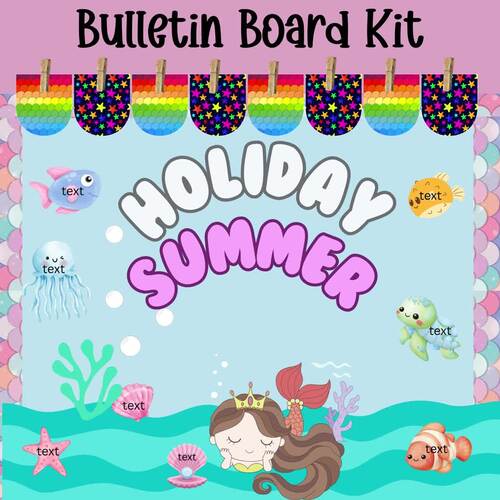 Holiday Summer Bulletin board kit l Make a Shlash This Summer Decor