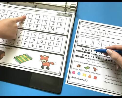 Kindergarten Report Card - Parent Teacher Conferences Quarters Editable ...