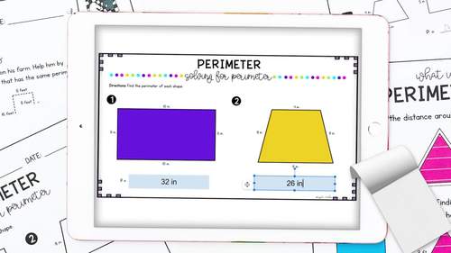 Perimeter - 3rd Grade Math Unit - Print & Digital Formats 3.MD.D.8 by ...