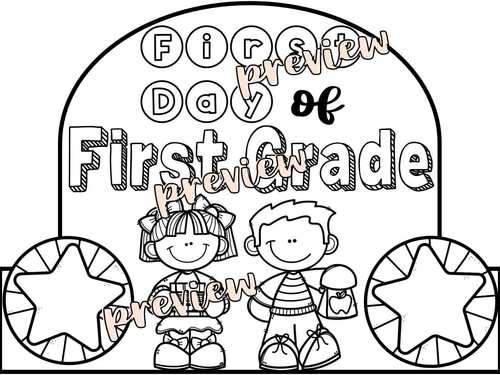 First Day of School Crown / Hat - Activity - PreK Kindergarten 1st and 2nd
