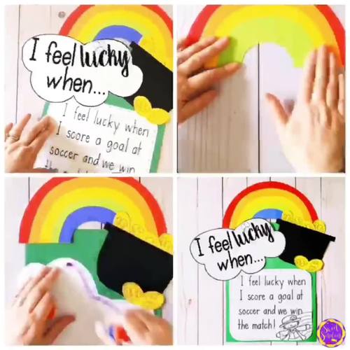 Bunny Craft Printable Rainbow Craft St Patricks Day Easy Easter Chick Craft