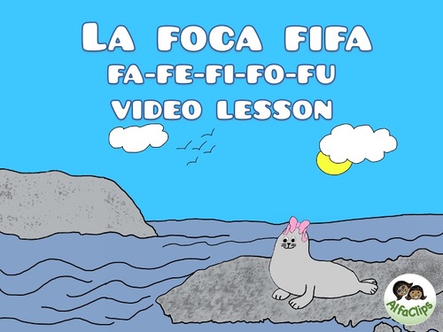 KINDER SPANISH VIDEO LESSON FA - FE - FI - FO - FU / "La foca Fifa"