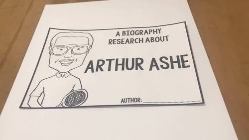 Arthur Ashe Flip Book | Black History Month by The Viral Teacher