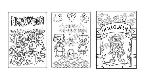 Halloween Coloring Sheets by LEARN FUNFUN | TPT