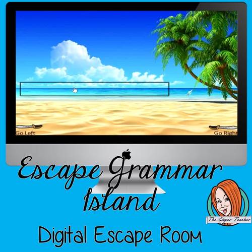Grammar Practice Escape Room Boom Cards by The Ginger Teacher | TpT