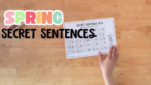 Sight Word Secret Sentences | Spring Phonics Activities | Decoding Practice