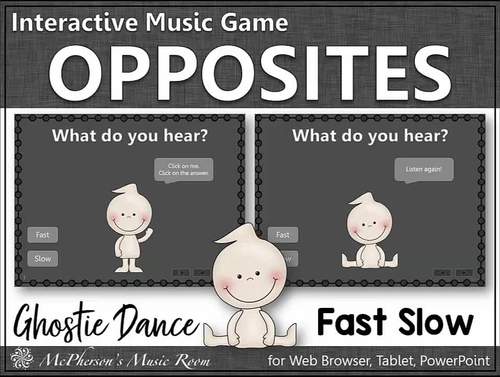 Halloween Music Tempo Fast and Slow Interactive Music Game {Ghostie Dance}