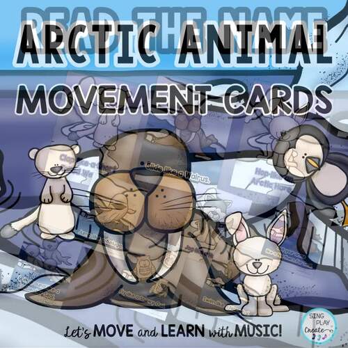 Arctic Animal Movement Task Cards for Freeze Dance, Brain Breaks, P. E ...