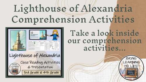 Lighthouse of Alexandria Close Reading Activities | 3rd Grade & 4th Grade