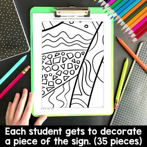 Blank Collaborative Art Coloring Pages Sign Without Words for Fast ...