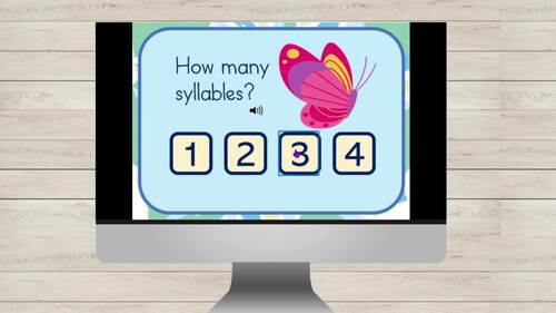 Syllables Counting (Boom Cards with Audio) by Living and Loving Primary