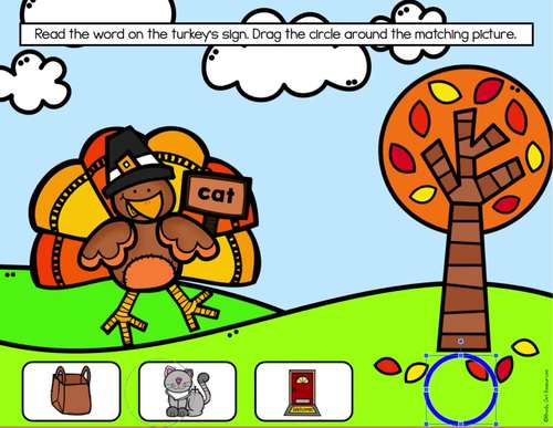 Turkey CVC Words for Google Slides™ by Rhody Girl Resources | TPT