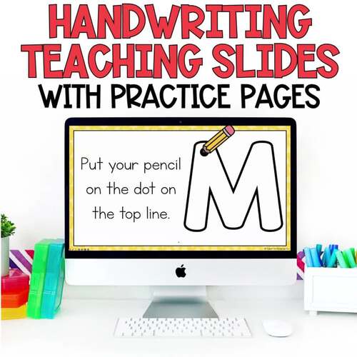 Handwriting Lessons Slides & Letter Formation Practice Sheets Pre-K ...