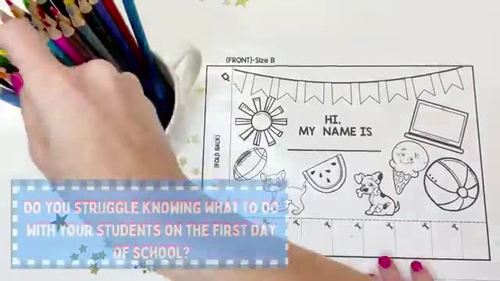 Buddy Buckets Back to School Activity Differentiated by Teach with ...