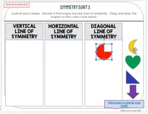 Digital Lines of Symmetry Activities for Google Slides by We Love To Learn