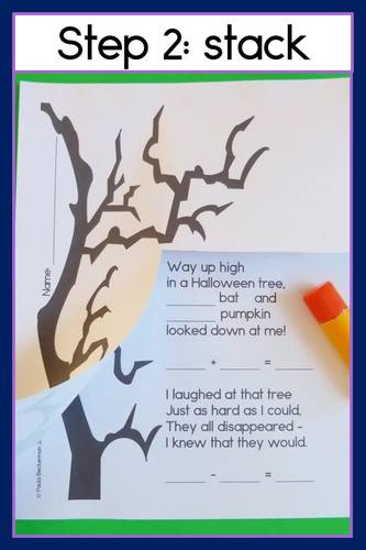 Halloween Craft 1st Grade Spooky Math Addition and Subtraction Flip Book