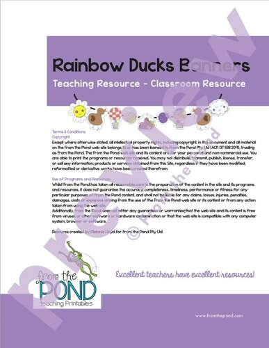 Spring Classroom Decorative Banner by From the Pond | TPT