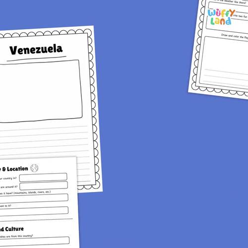 VENEZUELA Country Research Project | Printable Geography Worksheets